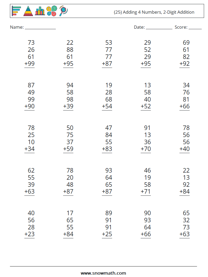 Addition 2 digit Addition Worksheets Math Worksheets Math Drills