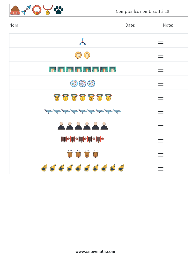 counting-numbers counting Fiches d'exercices,Fiches d'exercices de ...