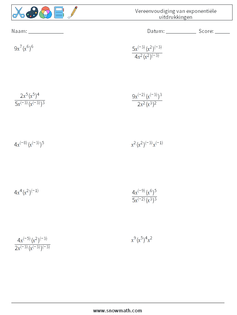 Gratis rekenwerkbladen